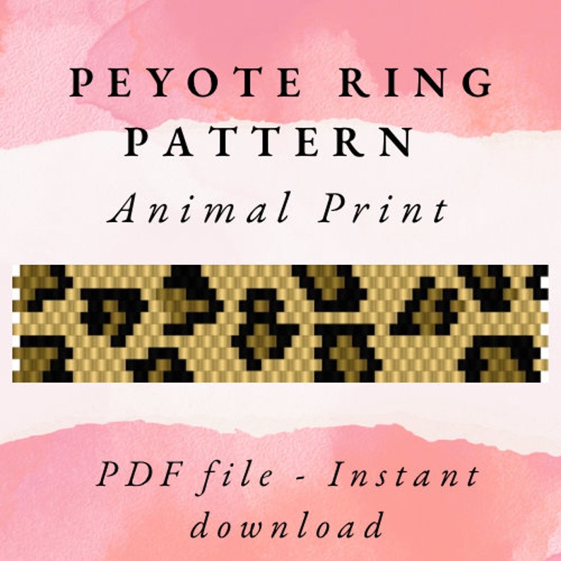 Even Peyote Ring Pattern, Miyuki Delica 11/0, DIY Ring Template ...