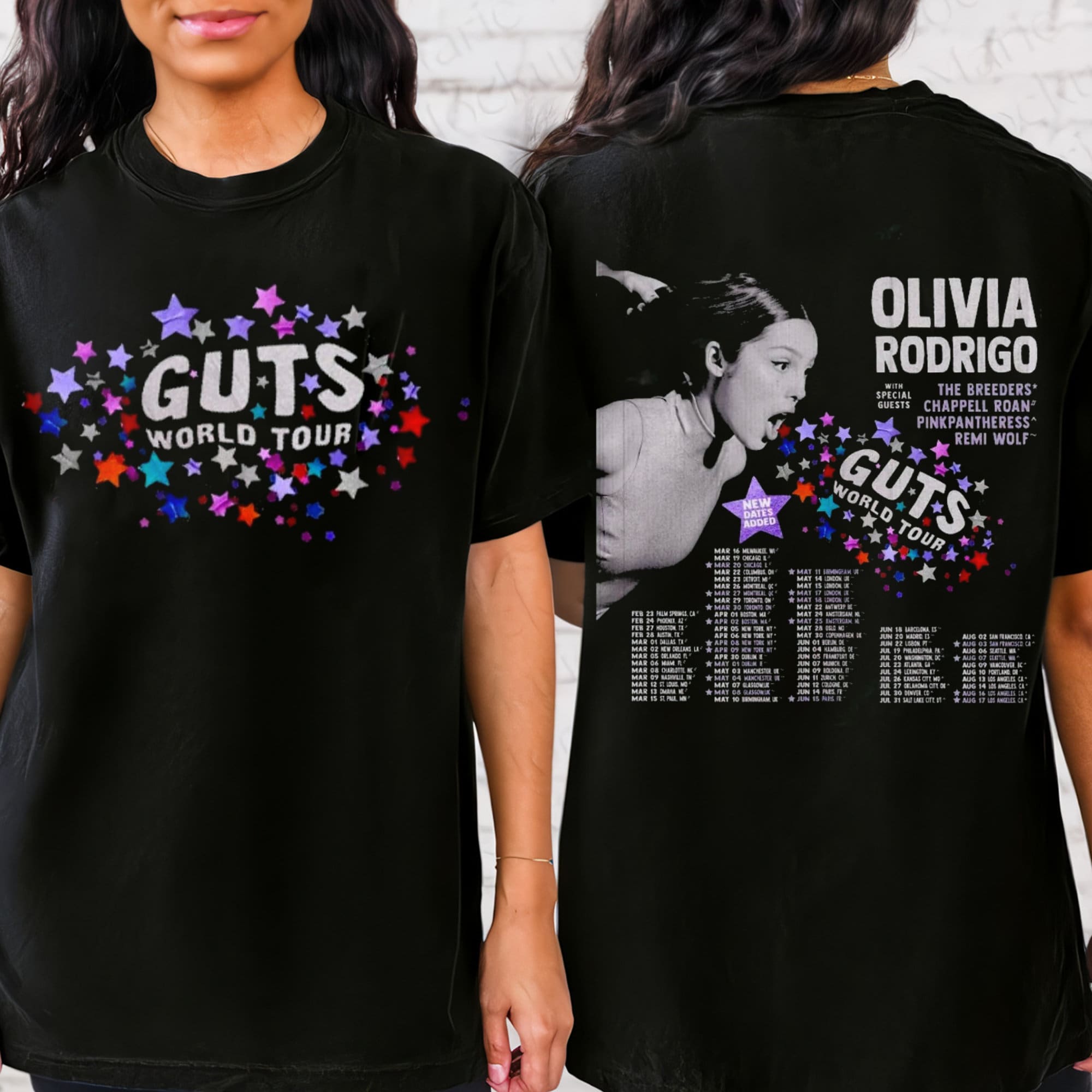 Olivia Rodrigo Guts Full Date Tour 2024 Shirt Olivia Rodrigo Shirt