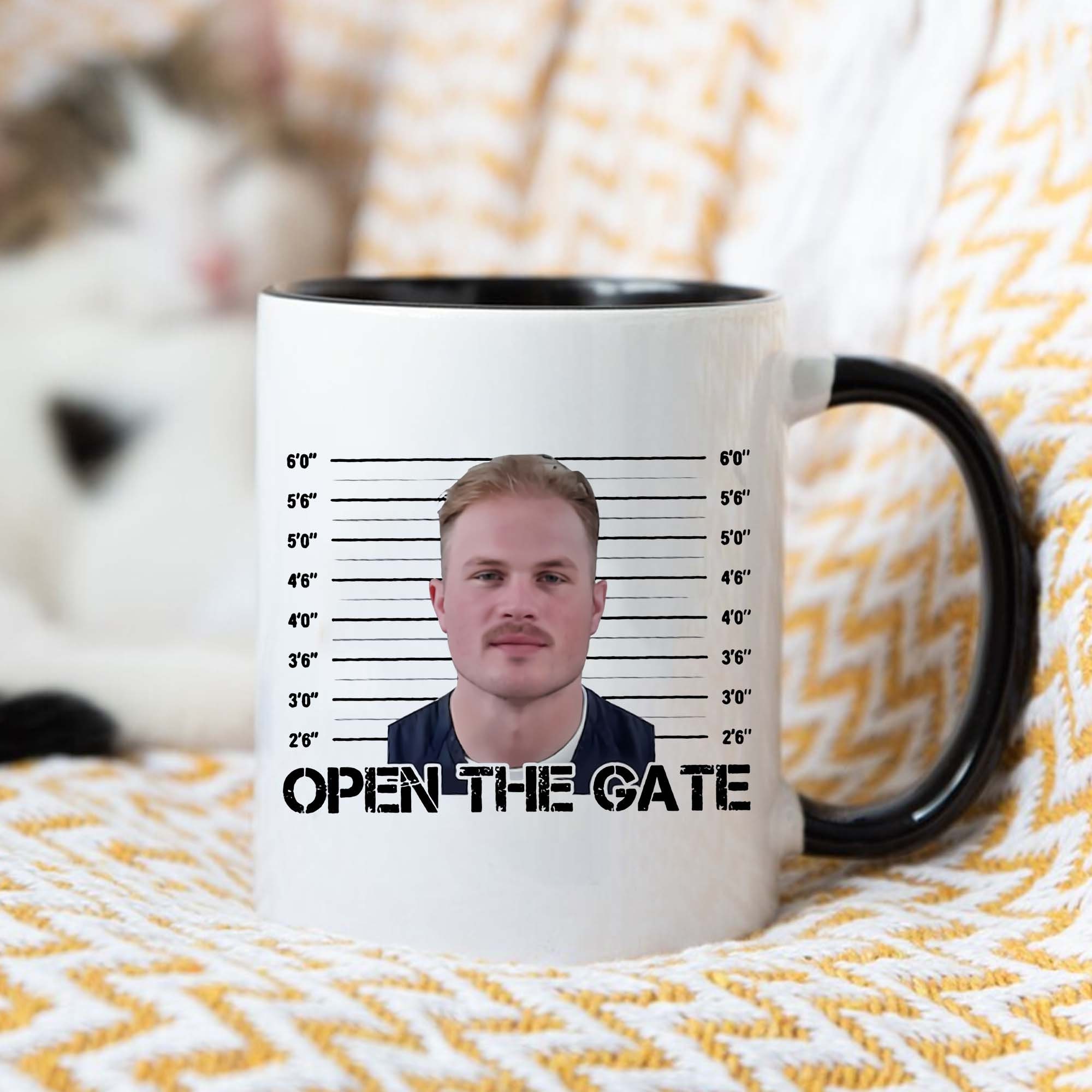 Zach Bryan Mugshot Mug, Zach Bryan Mug, Mugshot Shirt, Open The Gate ...