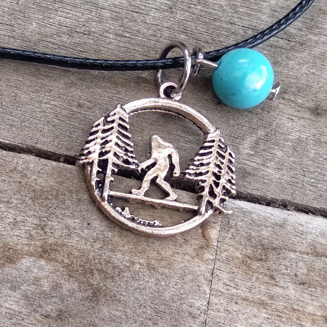 Wandering Bigfoot Necklace With Turquoise Bead - Etsy