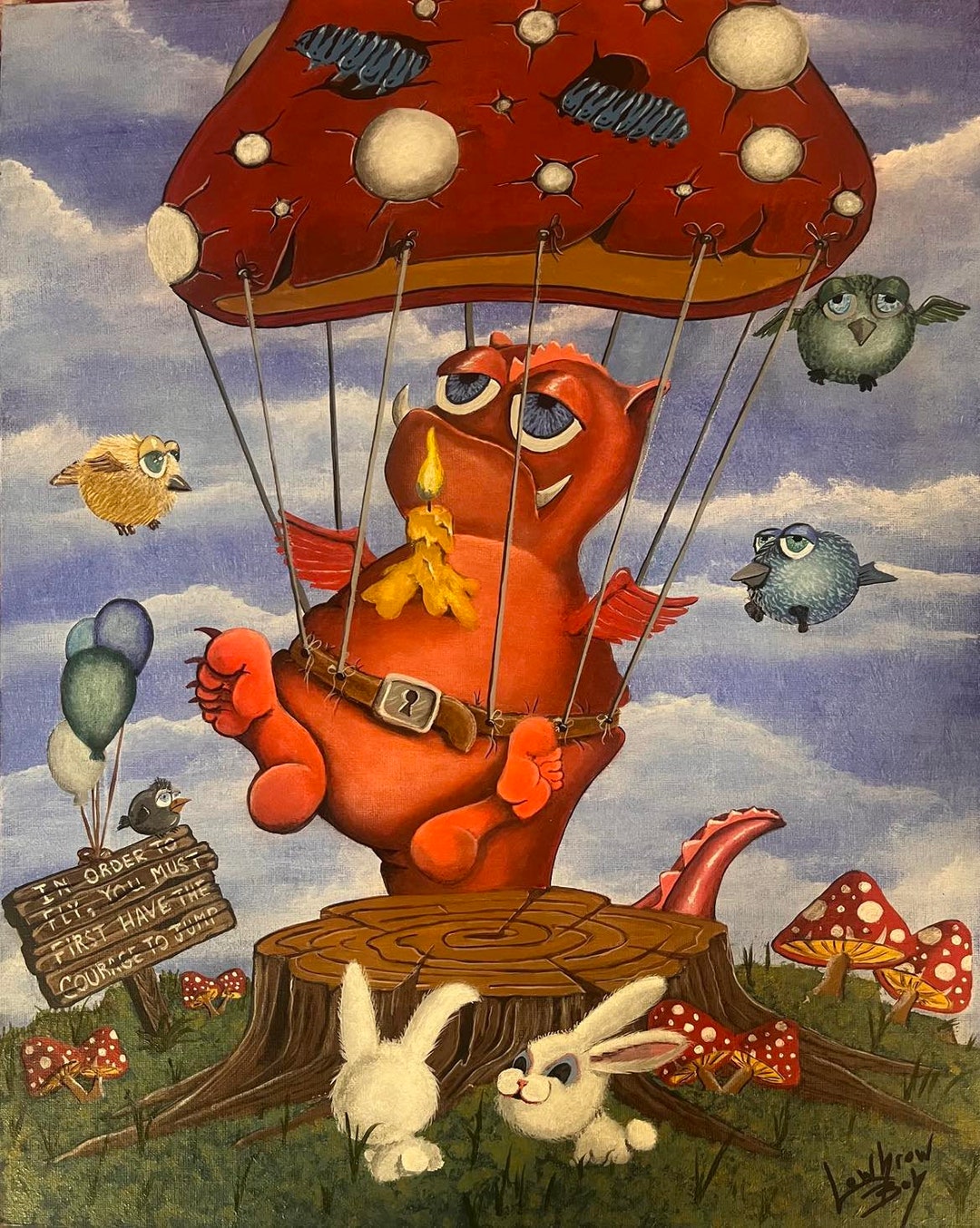 Surrealism Lowbrow Style Wall Art Prints From Original Acrylic Painting ...