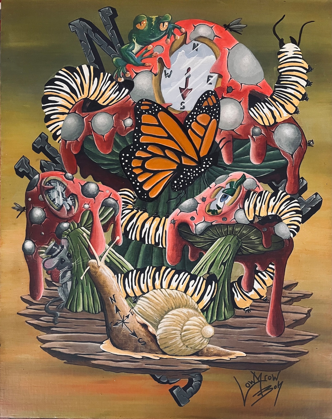 Surrealism Lowbrow Style Wall Art Prints From Original Acrylic Painting ...