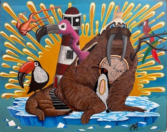 Surrealism Lowbrow Style Wall Art Prints From Original Acrylic Painting ...