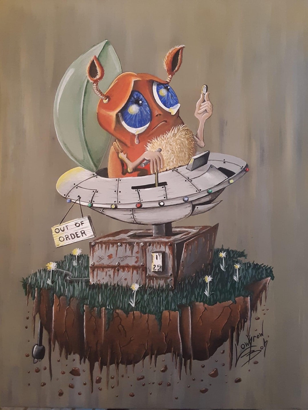 Surrealism Lowbrow Style Wall Art Prints From Original Acrylic Painting ...