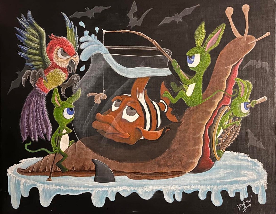 Surrealism Lowbrow Style Wall Art Prints From Original Acrylic Painting ...