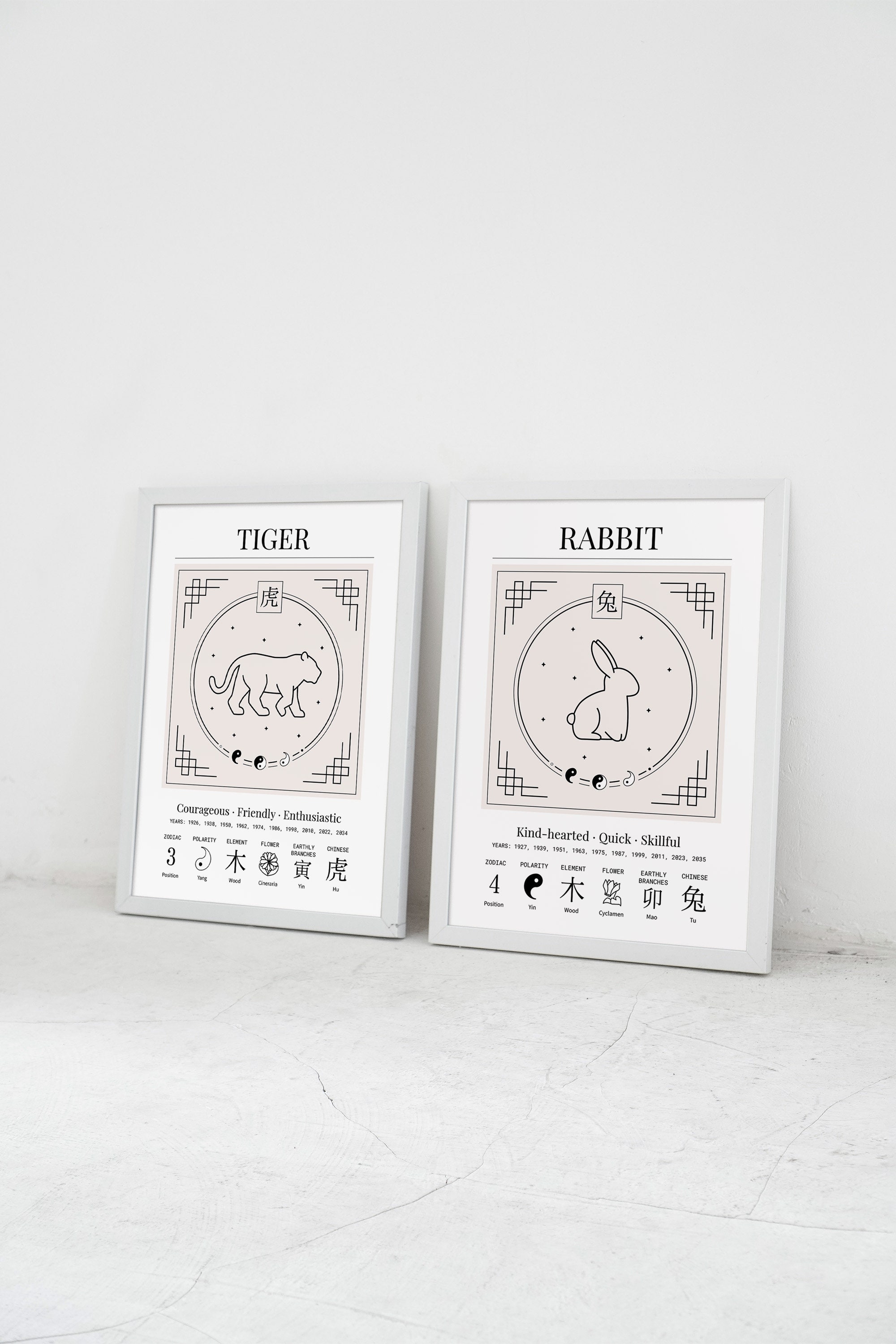 Chinese Zodiac Print Bundle Chinese Zodiac Bundle Chinese Wall Art ...