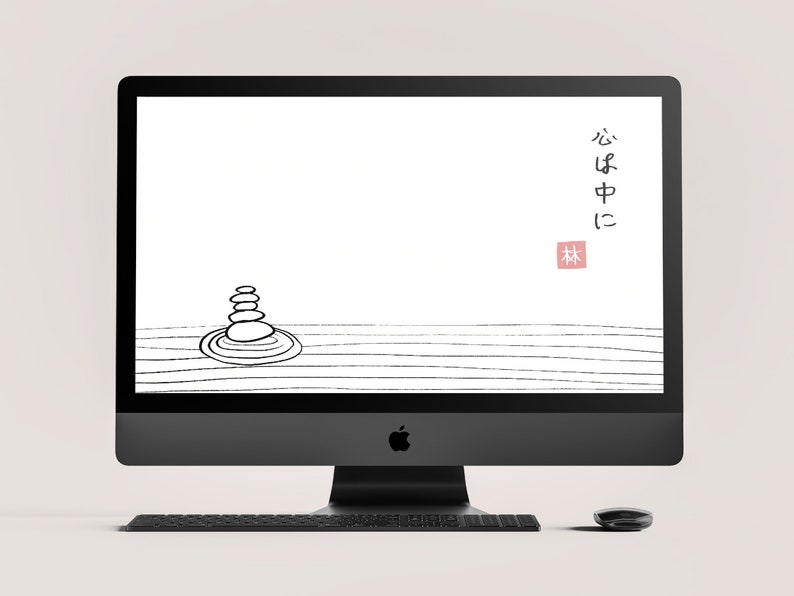 Minimalist Zen Desktop Wallpaper Boho Computer Background Zen Garden ...