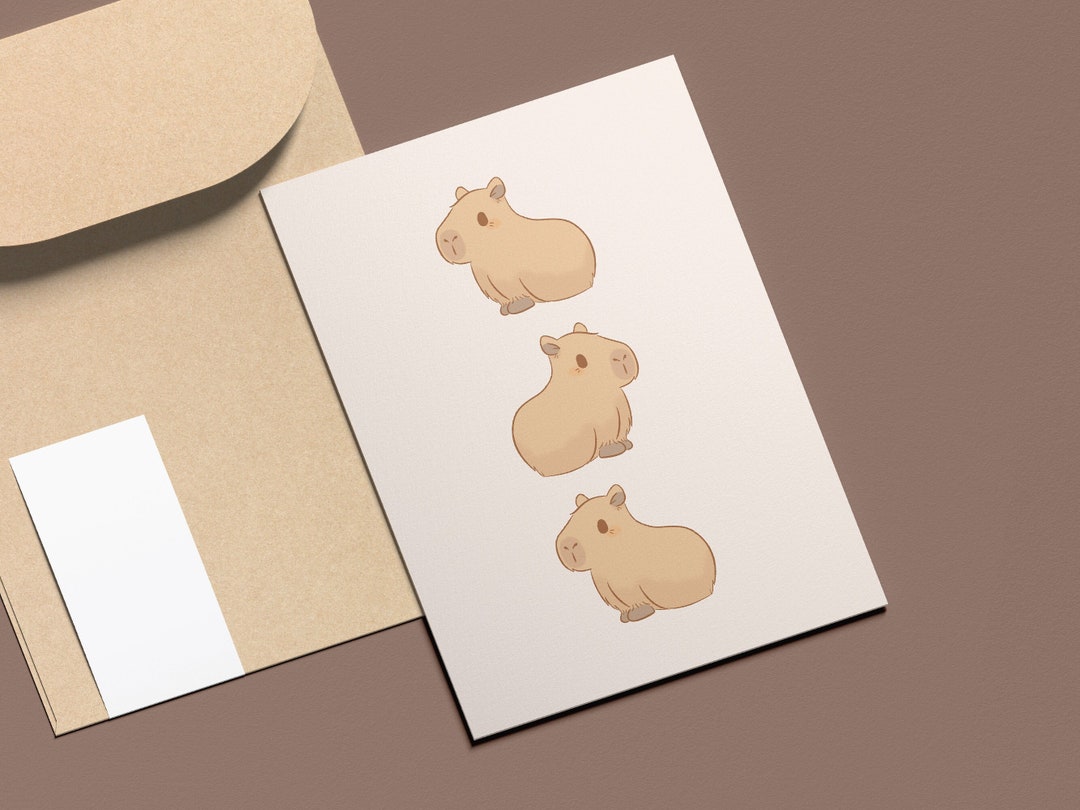 Capybara Card Digital Download Capybara Greeting Card Capy Birthday ...
