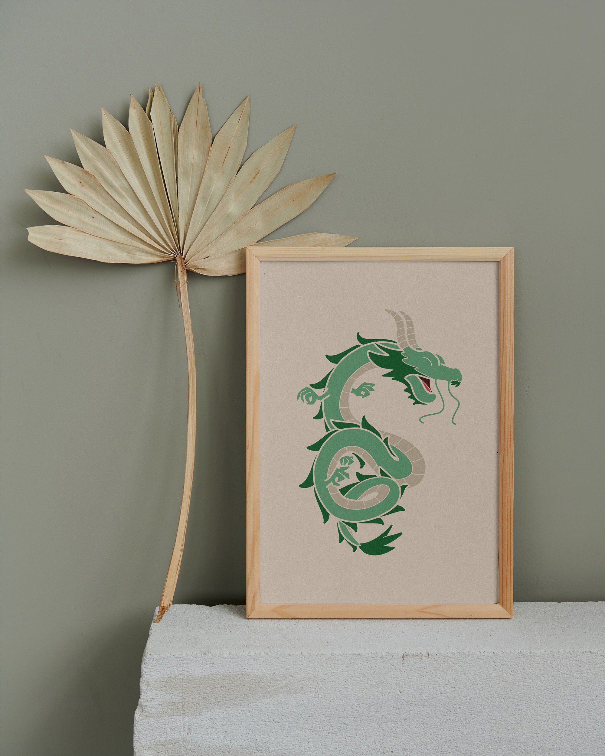 Minimalist Chinese Dragon Printable Art Digital Download Chinese Dragon ...