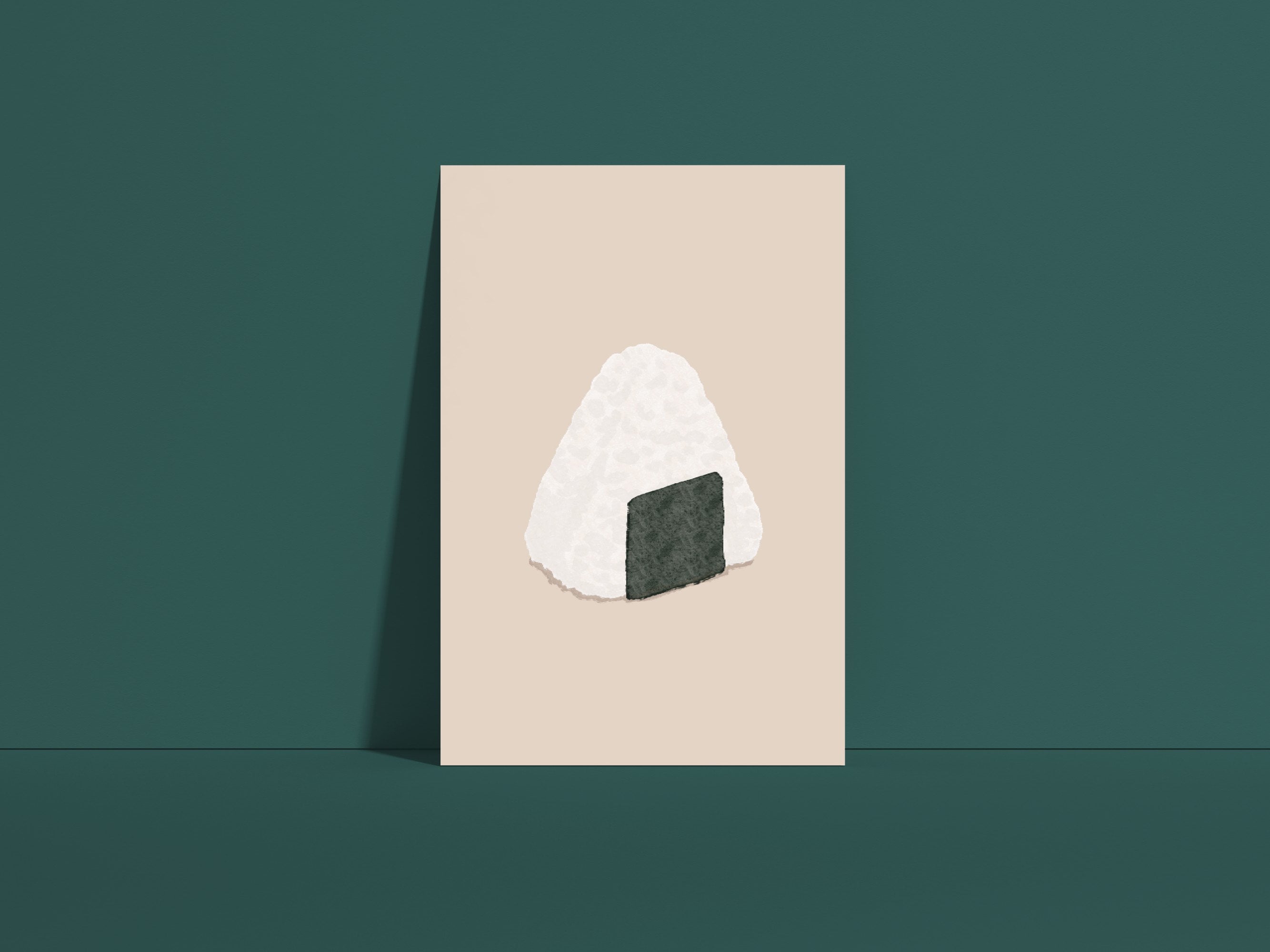 Minimalist Onigiri Wall Art Printable Sushi Wall Art Rice Ball Art ...