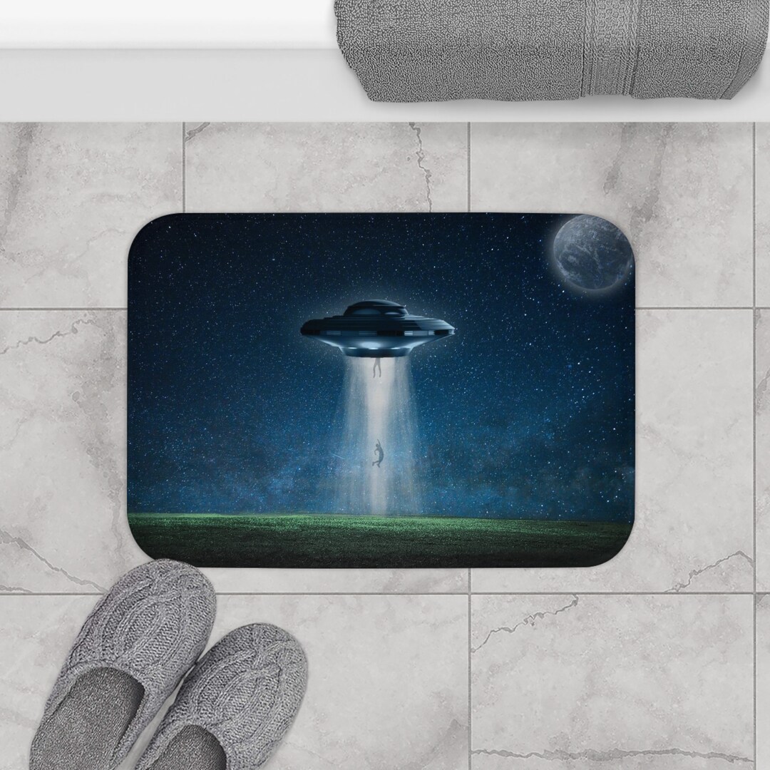 Alien Bath Mat Alien Abduction Bathroom Mat Bath Mat - Etsy