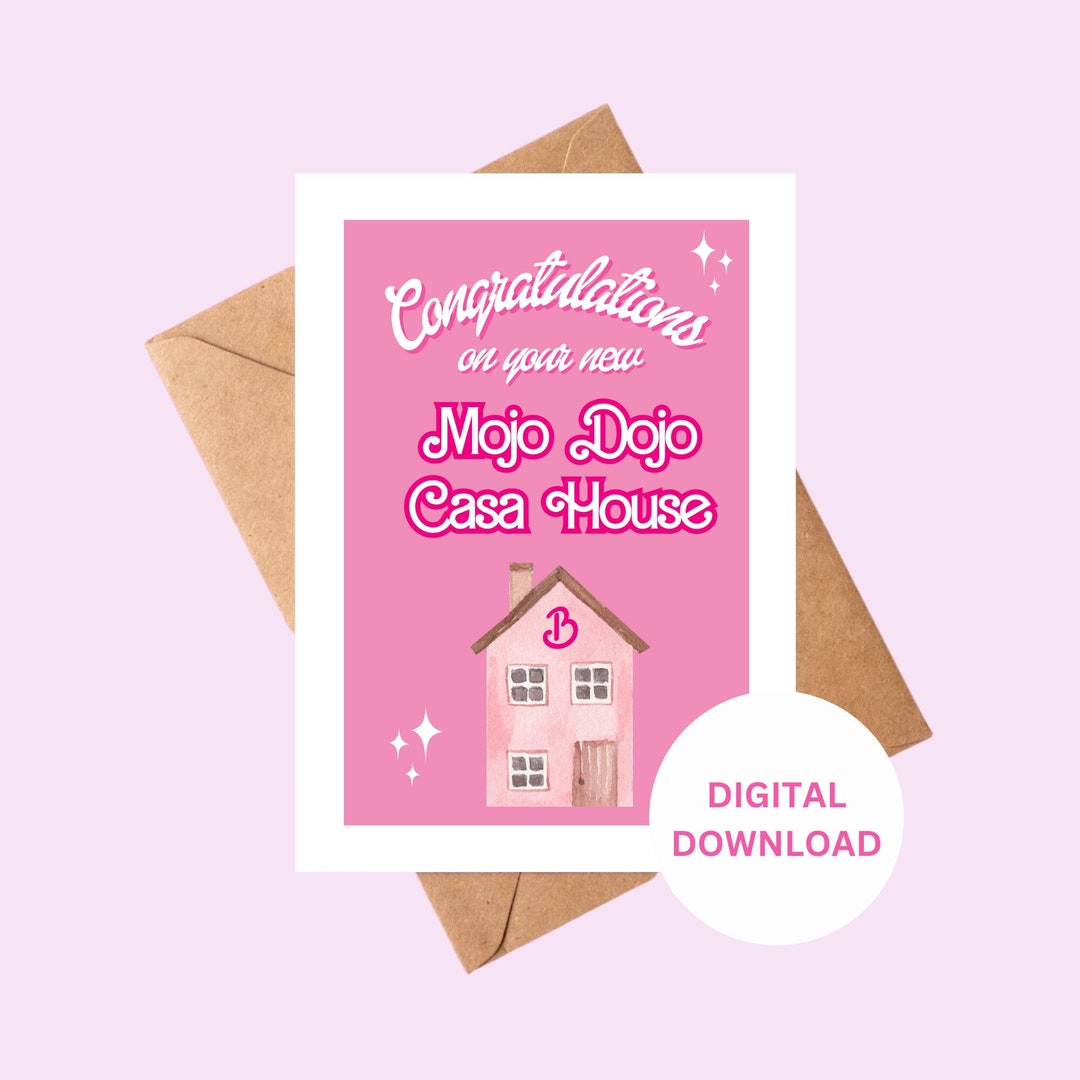Congratulations New House Barbie Card, Digital Download, Greetings ...