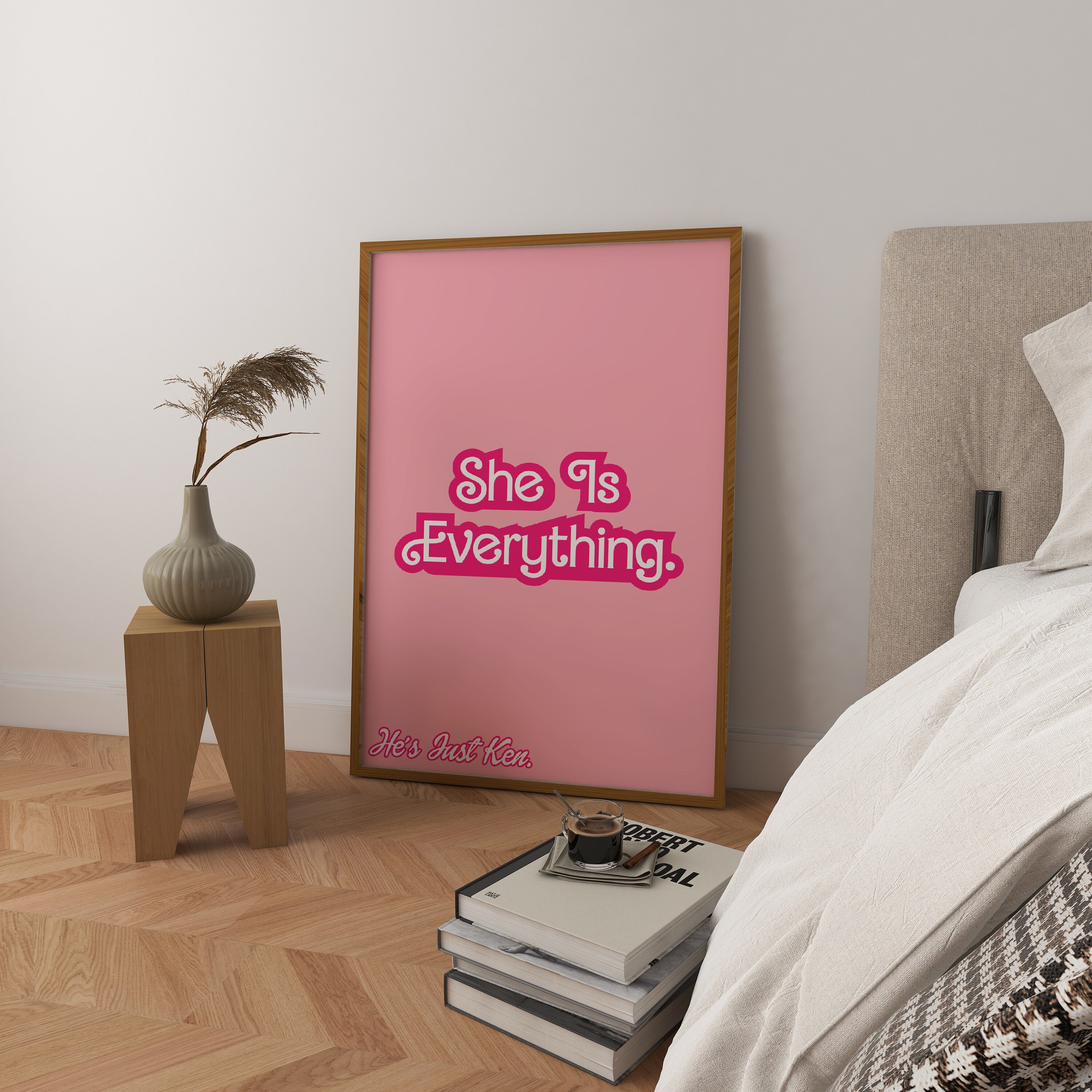 Barbie Feminist Political Print Poster, Girly Pink Gallery Wall Home ...