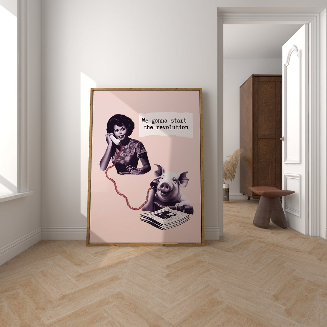 Retro Revolution Animal Liberation Gallery Wall Print Home Art for ...