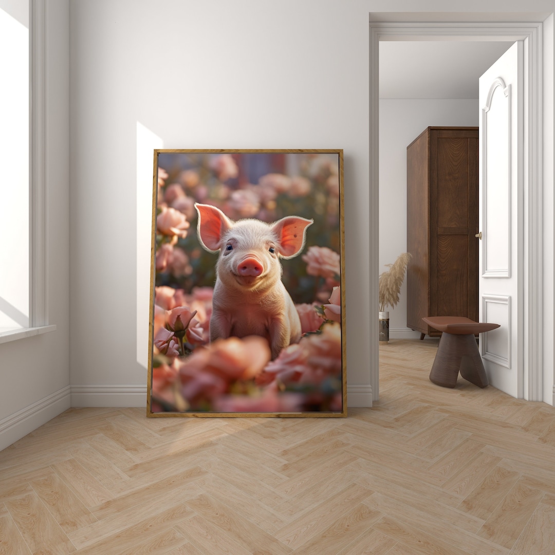 Beauty Piglet Gallery Wall Print Home Art for Kitchen, Living Room ...