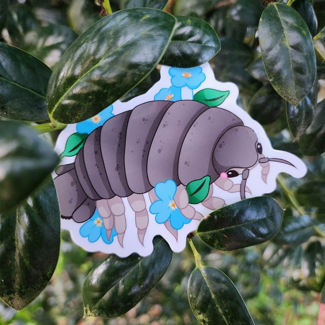Cute Isopod Flower Vinyl Sticker - Etsy