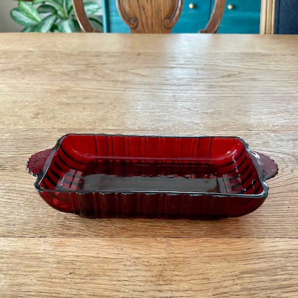 Red Depression Glass - Etsy