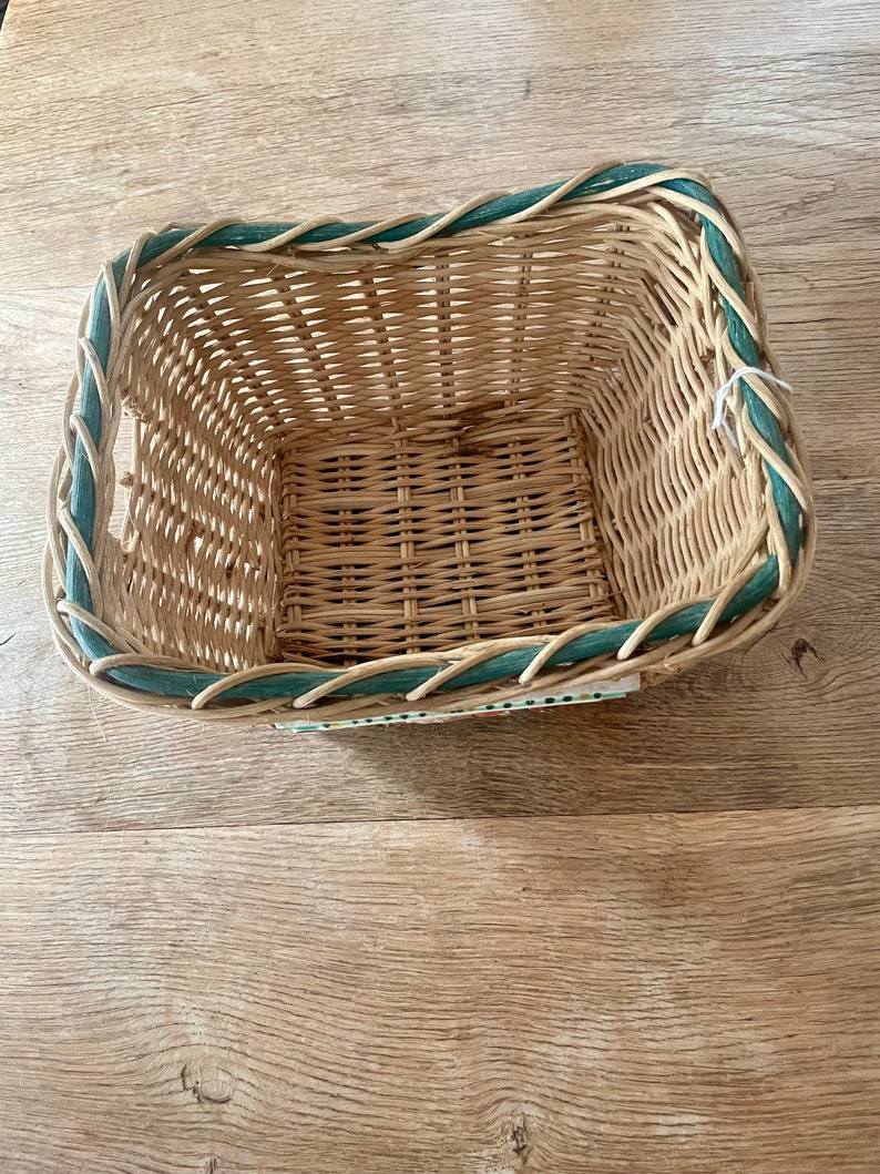 Vintage Wicker Vegetable Basket - Etsy