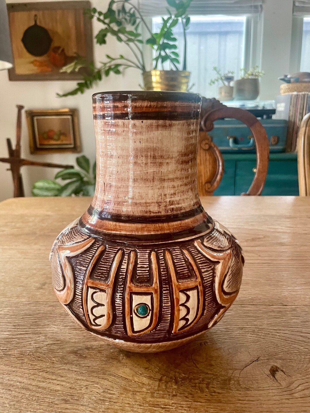 Vintage Large Southwestern Pottery Vase Treasure Craft - Etsy