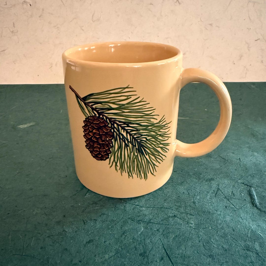 Vintage Pinecone Coffee Mug - Etsy