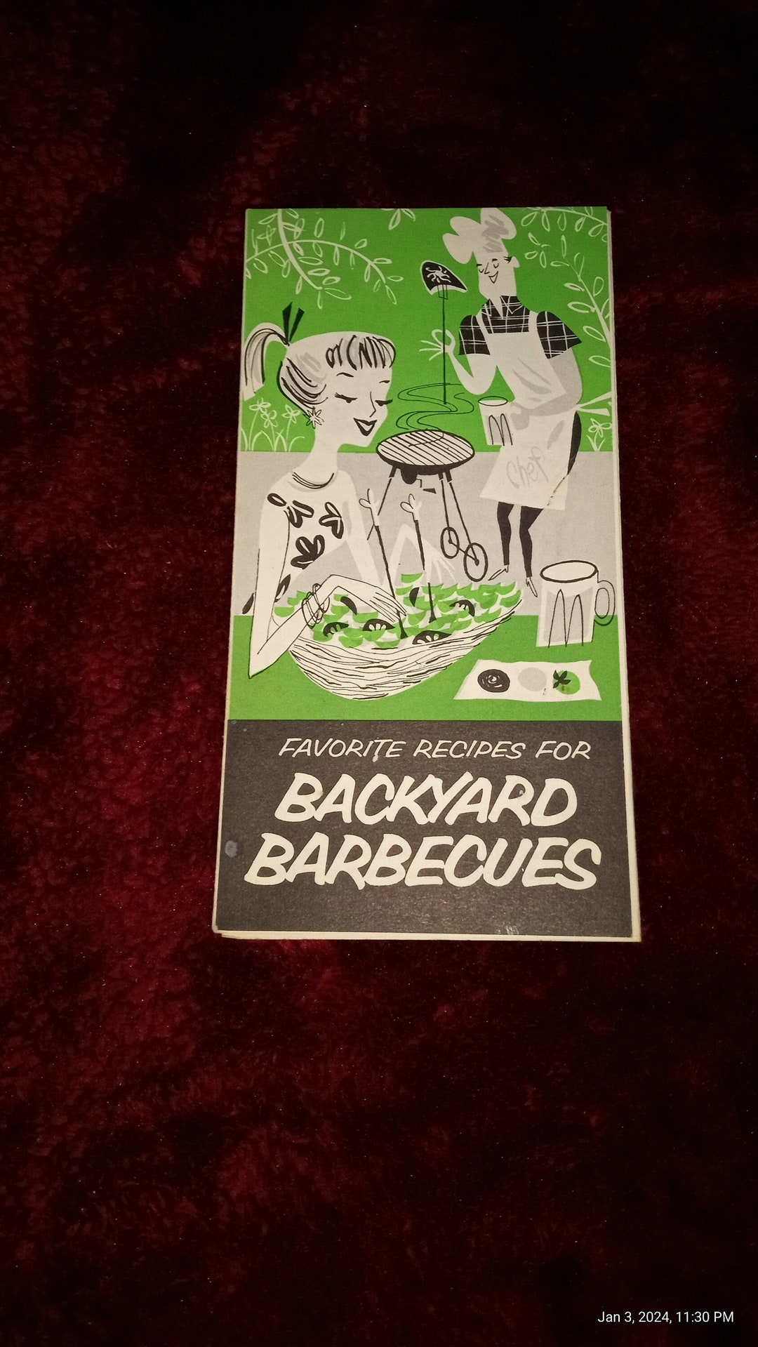 Vintage Cooking Pamphlet Backyard Barbecues Vintage Kitchen Decor - Etsy