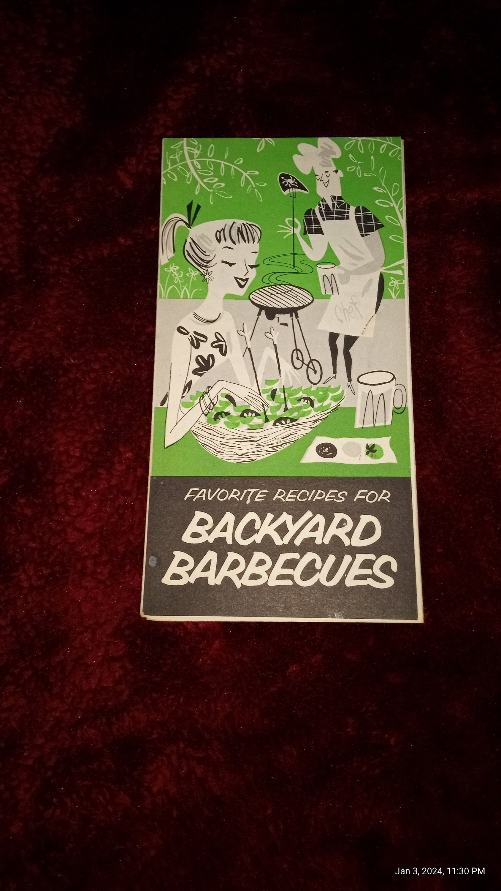 Vintage Cooking Pamphlet Backyard Barbecues Vintage Kitchen Decor - Etsy