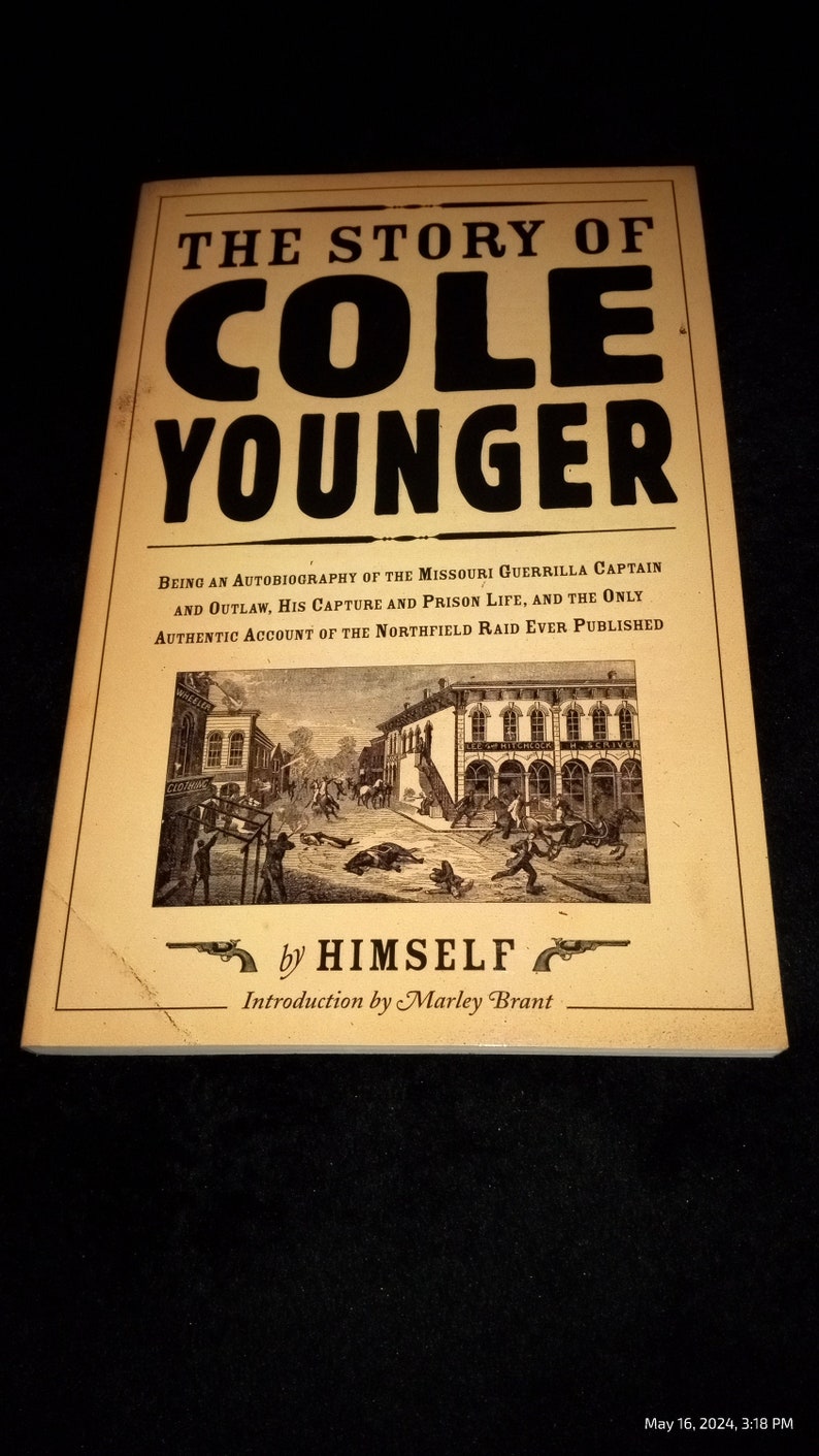 The Story of Cole Younger Book Missouri Outlaw - Etsy