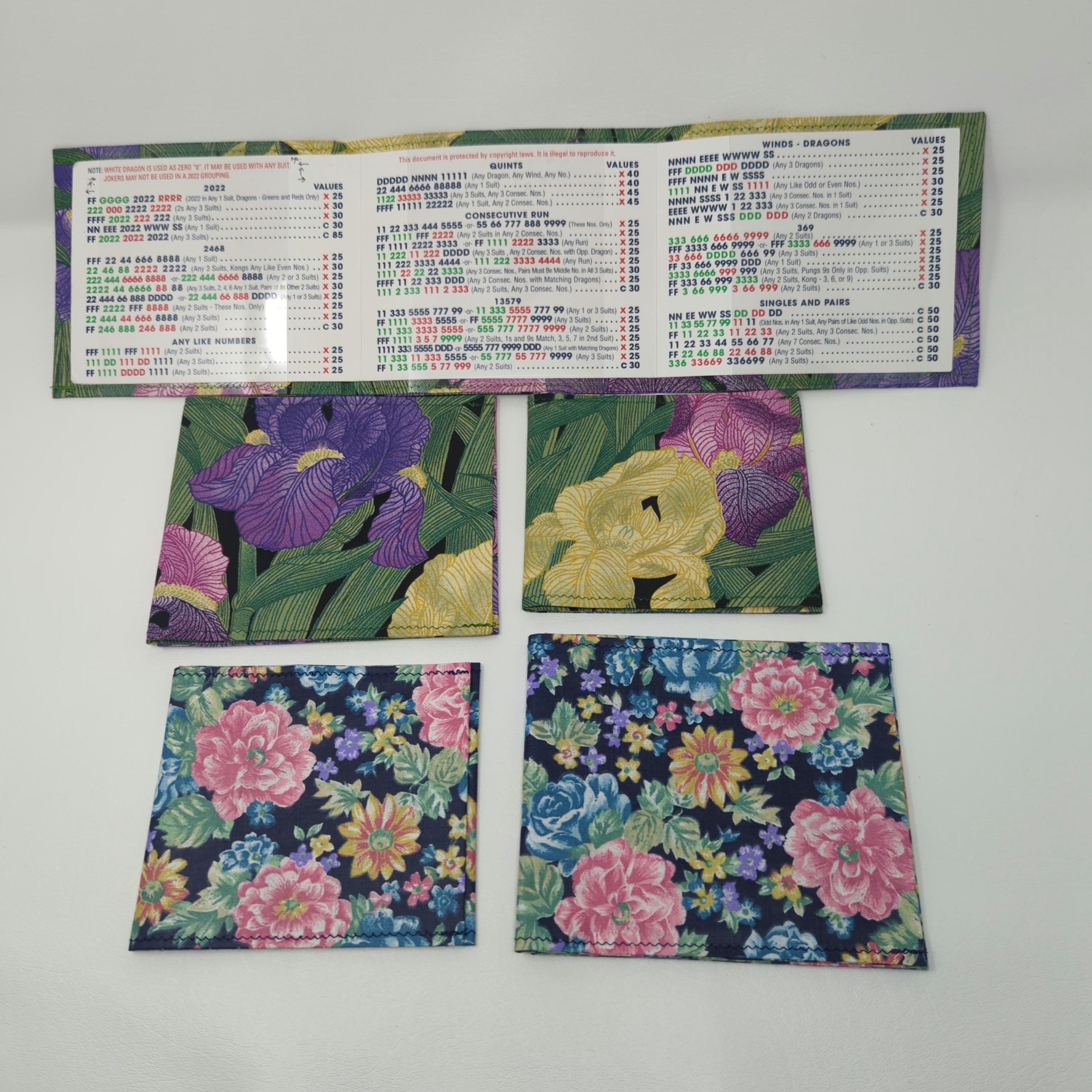 Mahjong Accessories Card Covers LARGE & REGULAR SIZES and Tile Bags ...