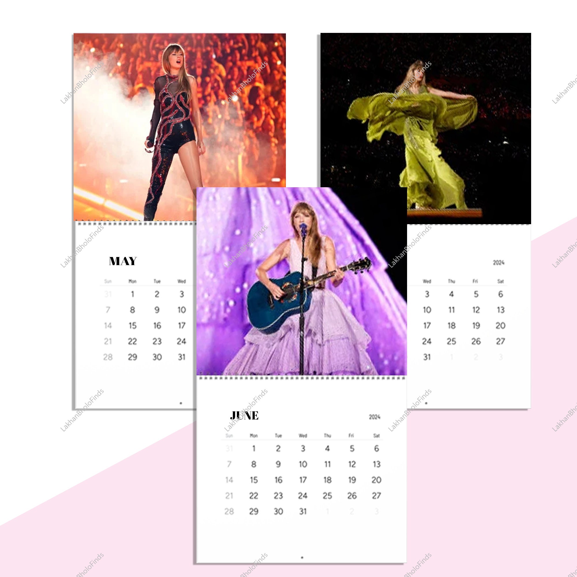 Taylor Eras Tour Calendar 2024, Custom Taylor Version Calendar, Taylor ...