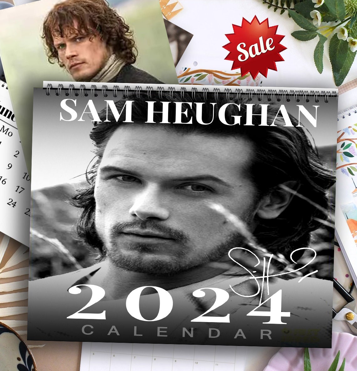 2024 Sam Heughan Wall Calendar, Wall Calendar 2024 sold by Effortless ...