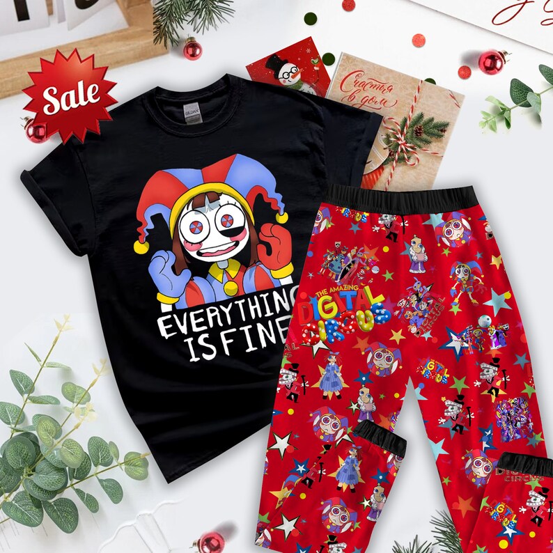The Amazing Digital Circus Pajamas Set Christmas the Amazing - Etsy Finland