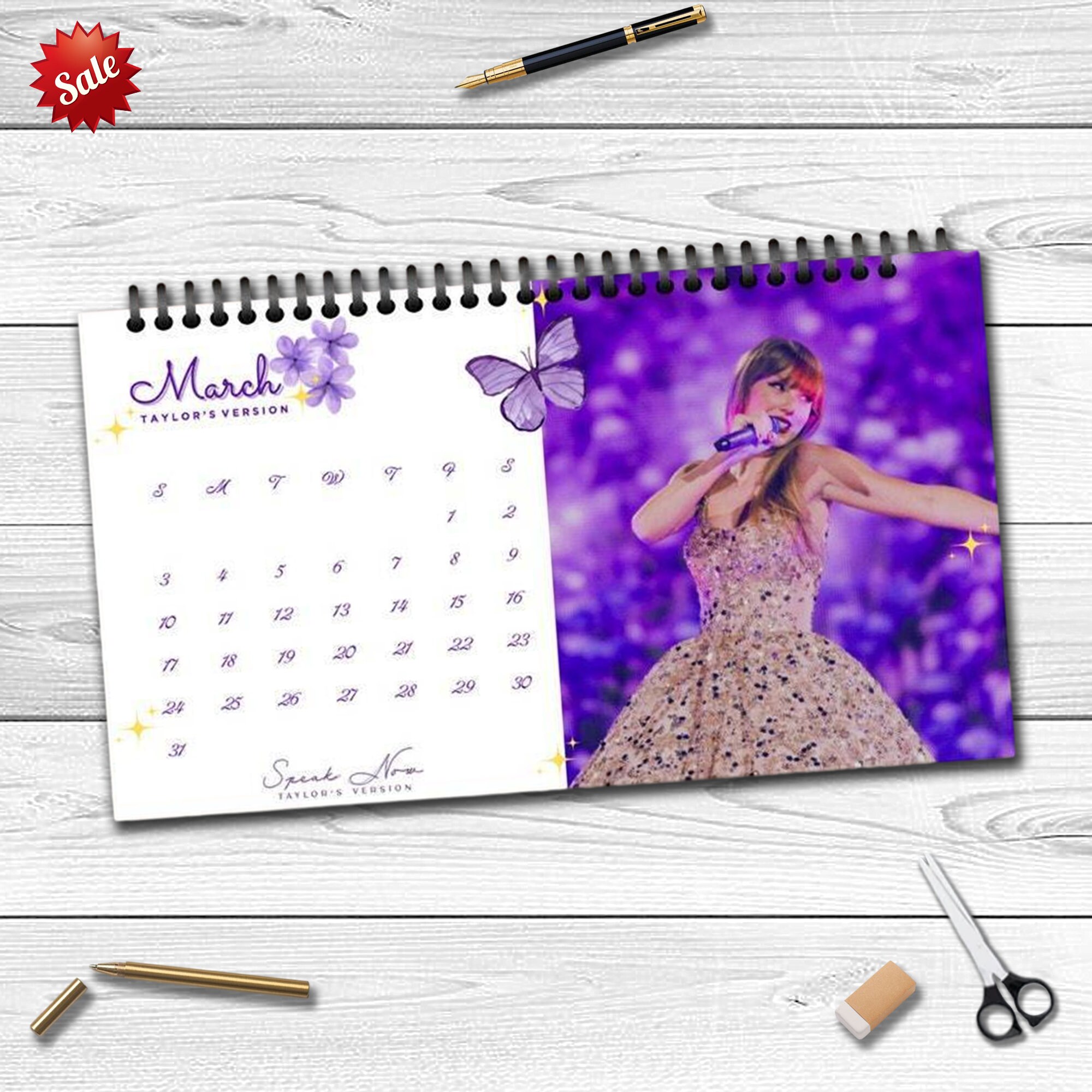 In My 2024 Era Desk Calendar, Custom taylor version Calendar, Taylor ...