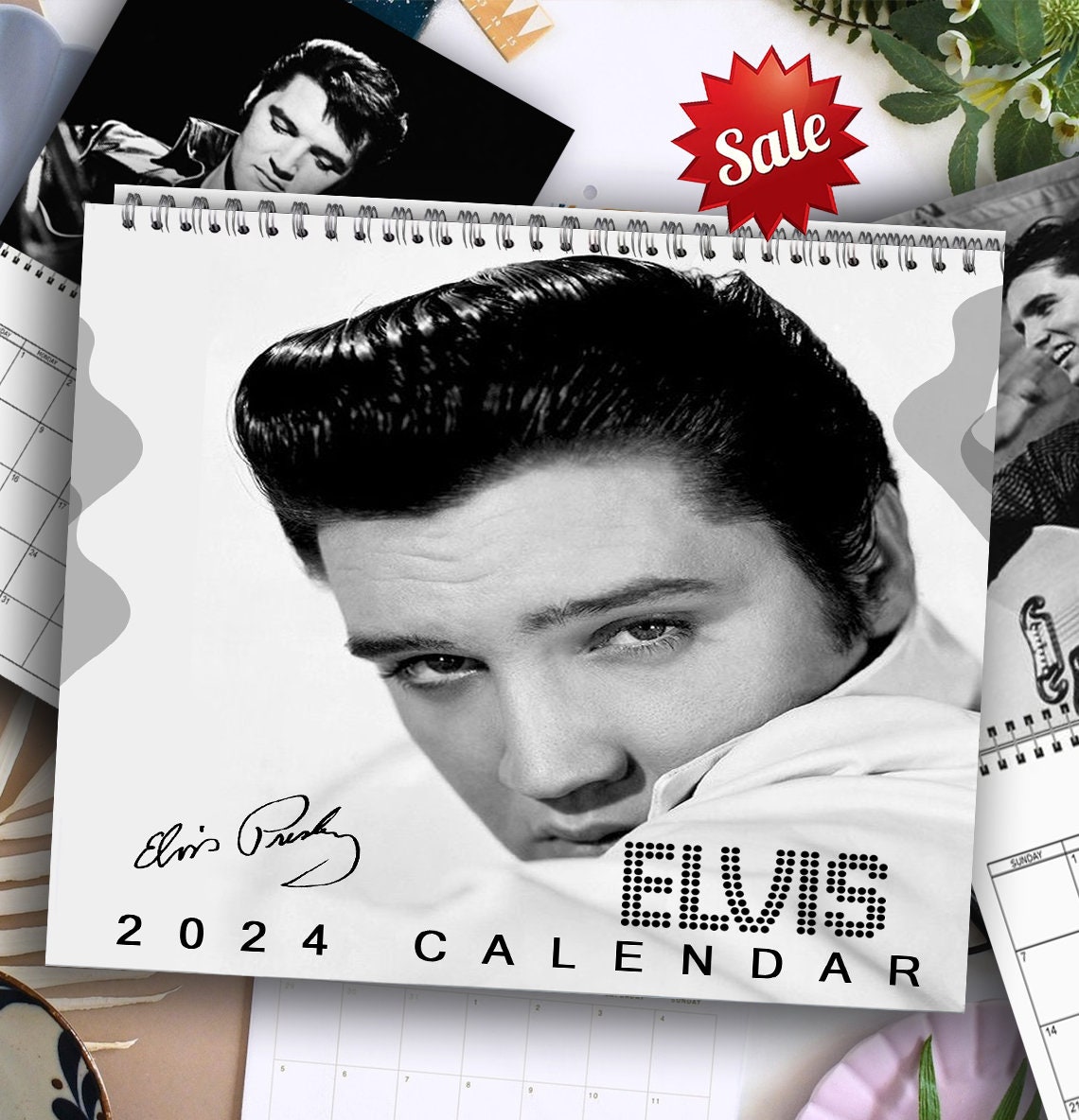 Elvis Presley Wall Calendar 2024 , Elvis 2024 Wall Calendar sold by ...