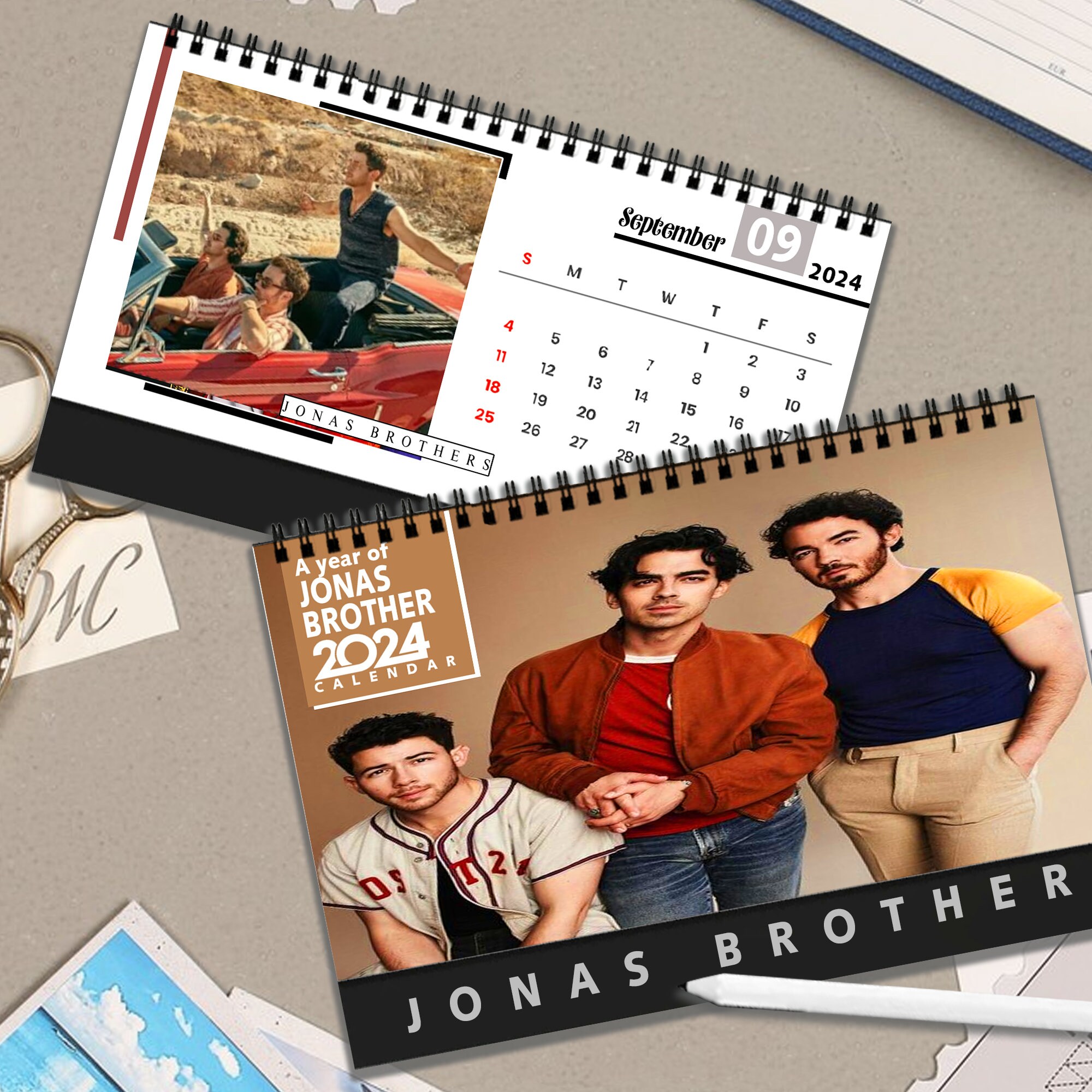 Jonas Brothers Calendar 2024, Desk Calendar 2024 sold by Soda Harriott ...