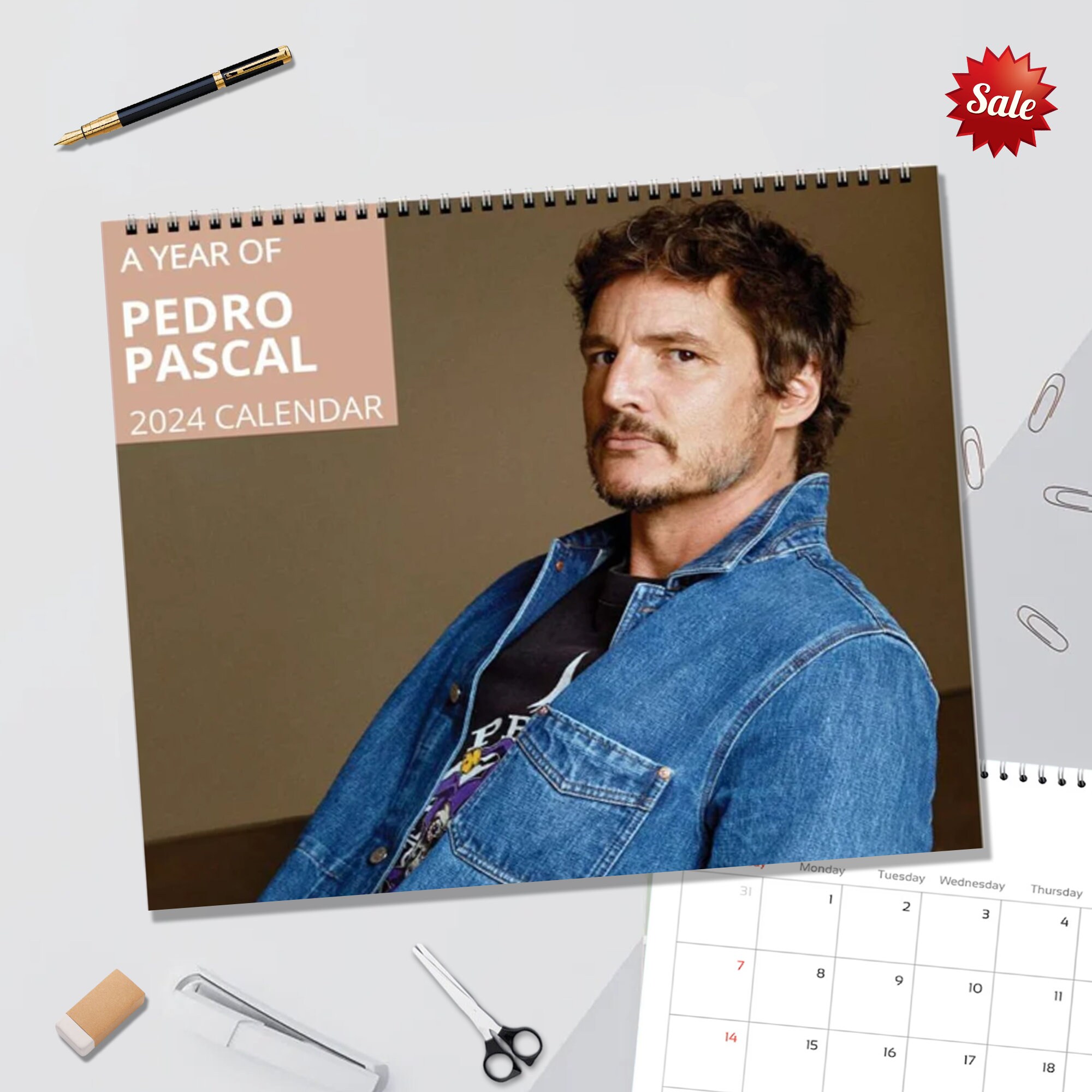 Pedr0 Pascal 2024 Wall Calendar, Movie 2024 Desk Calendar sold by Interchangeable Rozanna | SKU ...