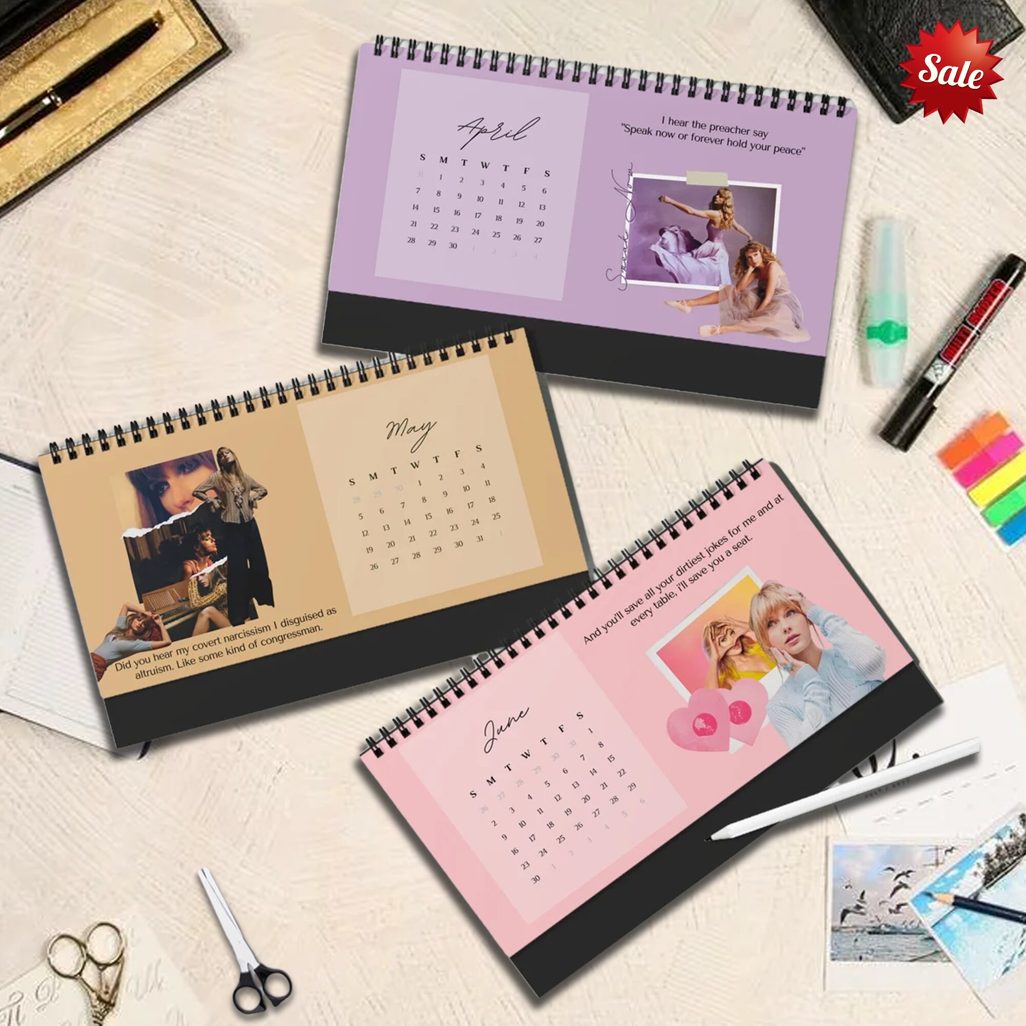 In My 2024 Era Desk Calendar, Custom taylor version Calendar, Taylor ...