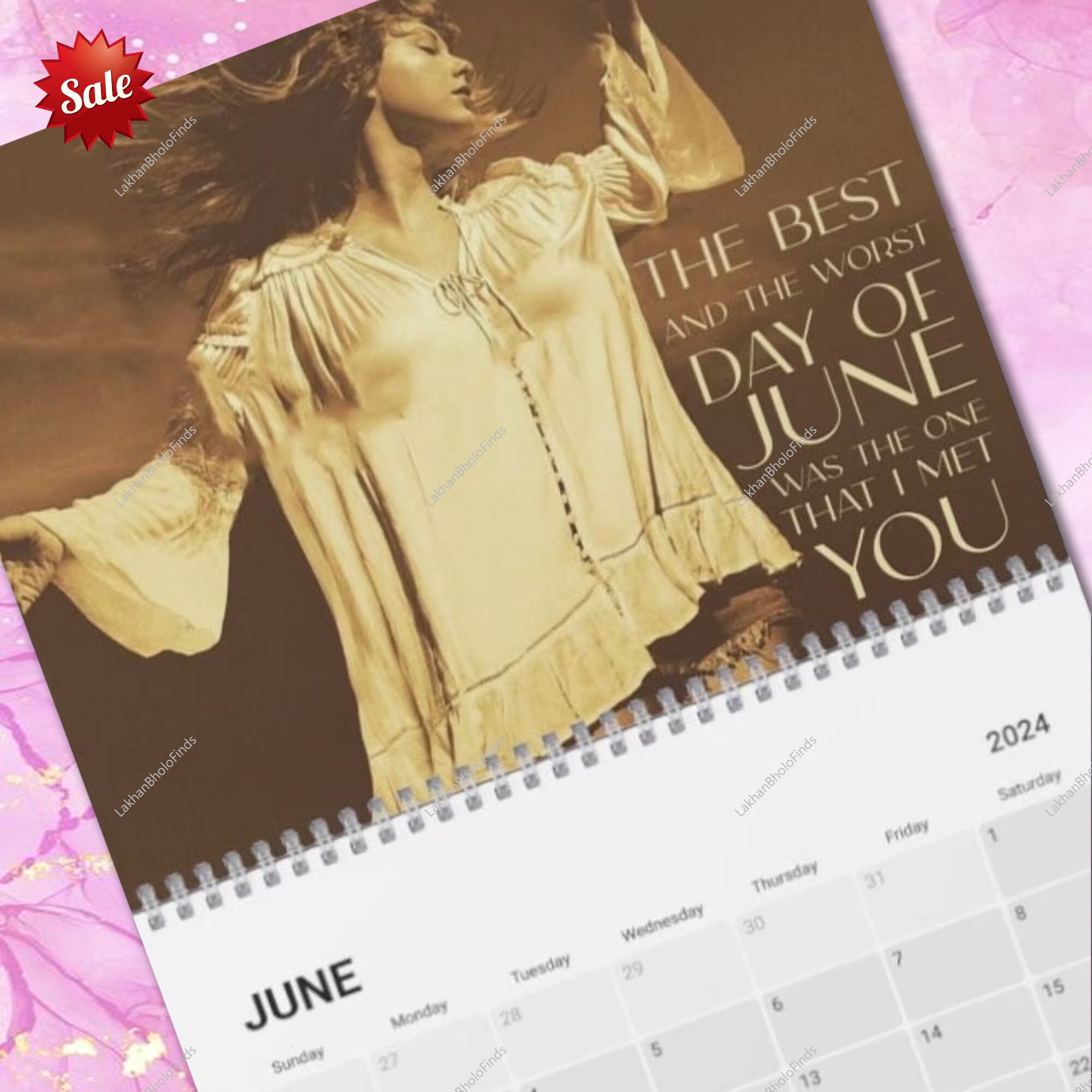 Taylor Eras Tour Calendar 2024, Custom taylor version Calendar, Taylor ...
