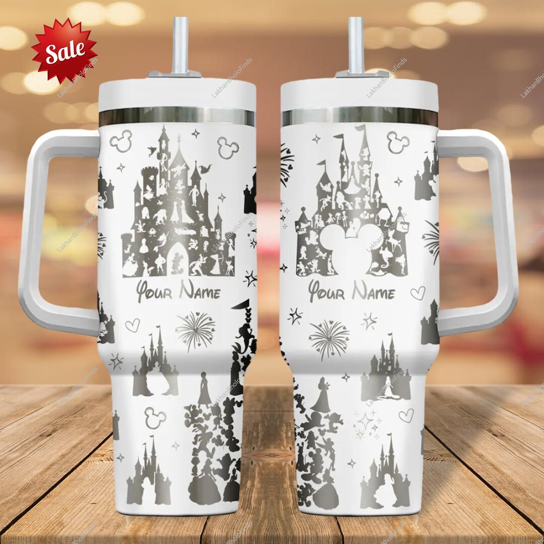 Disney Stanley Engraved Tumbler, Mickey and Minnie Lovers Tumbler, 40oz ...