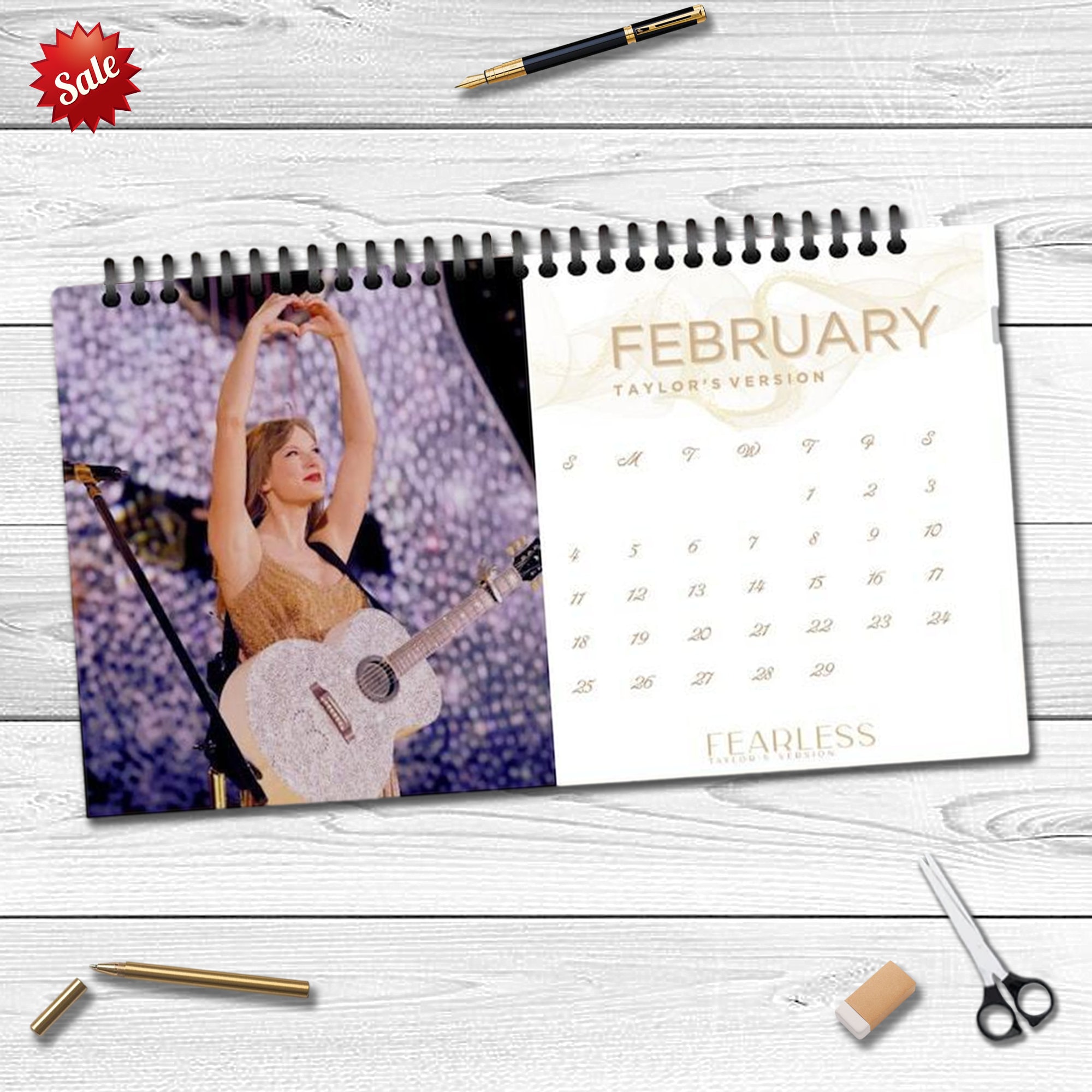 In My 2024 Era Desk Calendar, Custom taylor version Calendar, Taylor ...