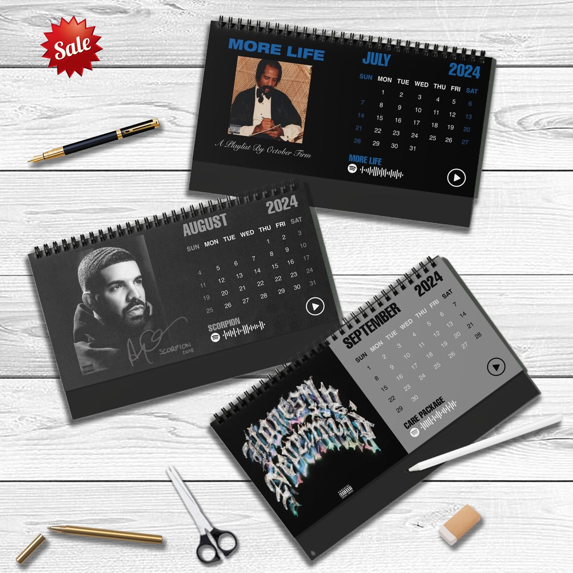 2024 Drake Desk Calendar, 2024 Drake Wall Calendar, Drake Album 2024 ...
