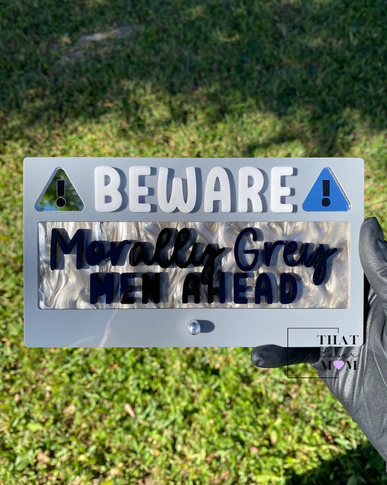 Acrylic Book Sign: Morally Grey Bookshelf Decor for Romance Book Lover ...