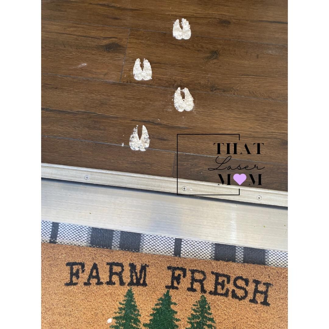 Reindeer Footprint Stencil, Clear Acrylic Reusable Christmas Stencil ...