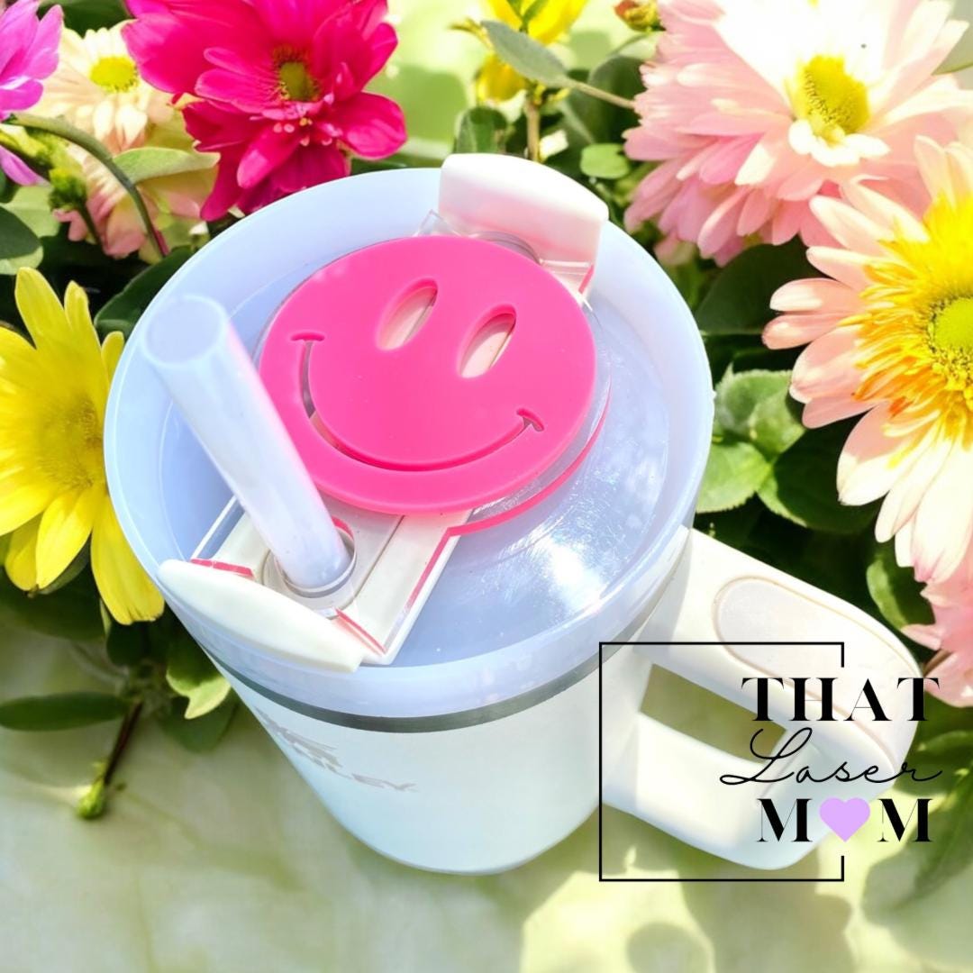 Smiley Face Stanley Tumbler Topper: H2.0 Cup Plate (20, 30, 40, 64 Oz ...