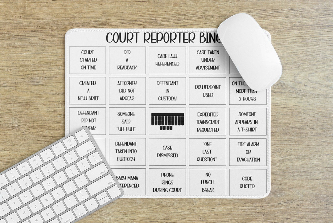 Court Reporter Mouse Pad Criminal Court Stenographer Gift Court ...
