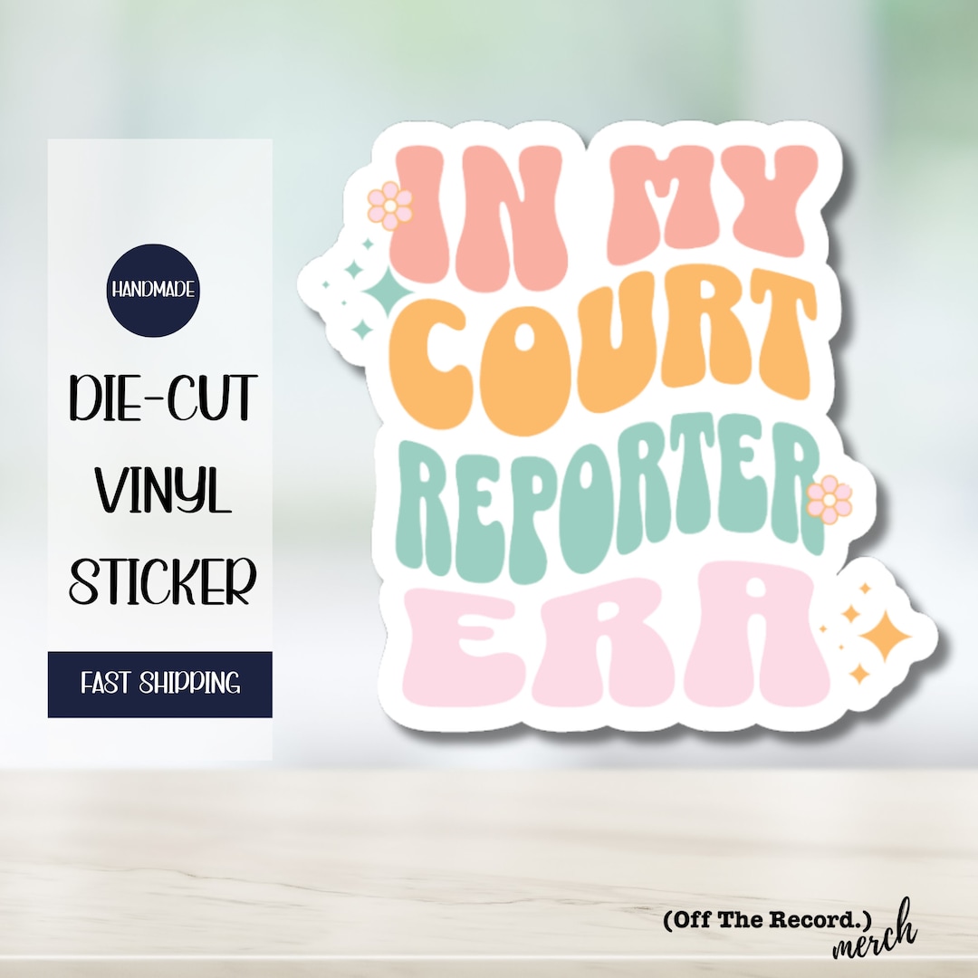 Court Reporter Sticker for Steno Machine Vinyl Decal for Court ...
