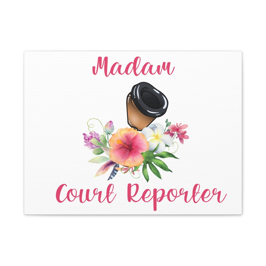 Madam Court Reporter Wall Art Canvas for Voice Writer Office Decor for ...