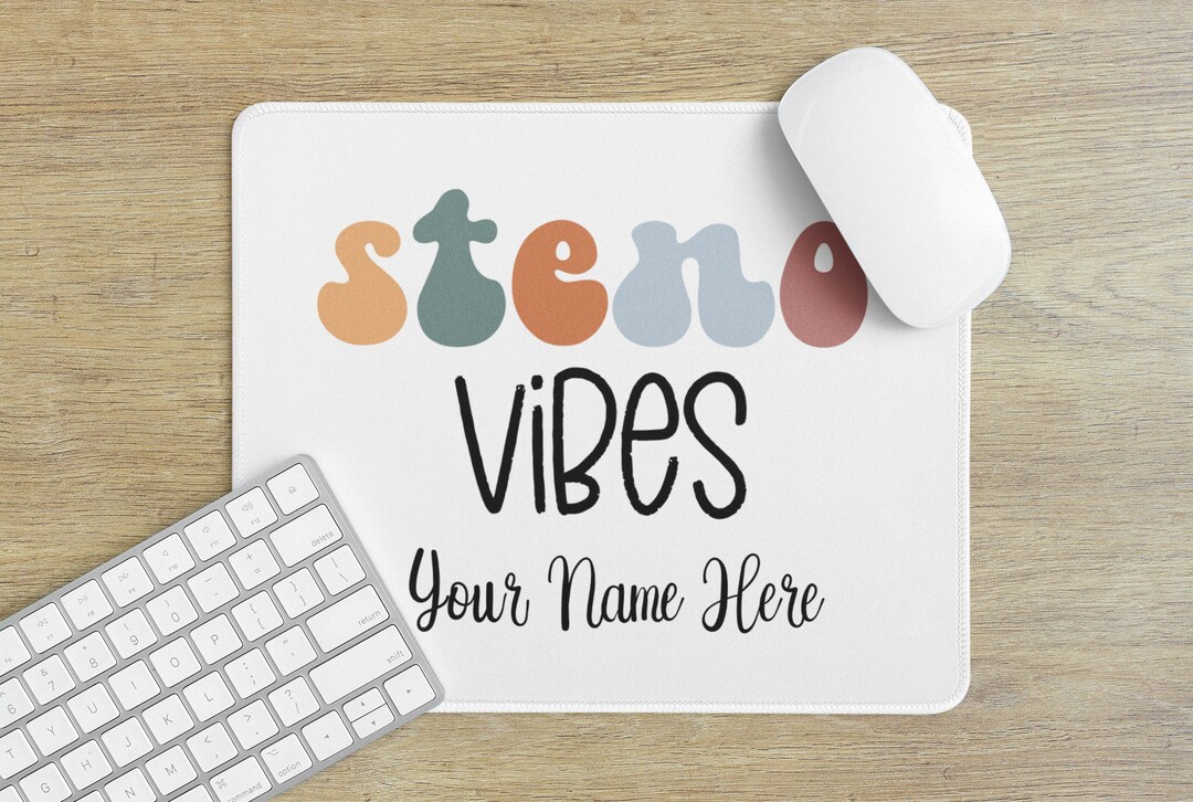 Court Reporter Mouse Pad - Retro Steno Vibes - Personalized - Court ...
