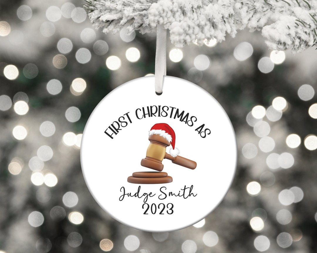 Judge Gifts for Christmas, Personalized Christmas Ornament for Newly ...