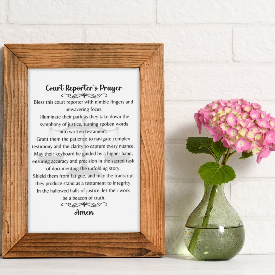 Court Reporter Wall Art for Stenographer Christmas Gift for Court ...