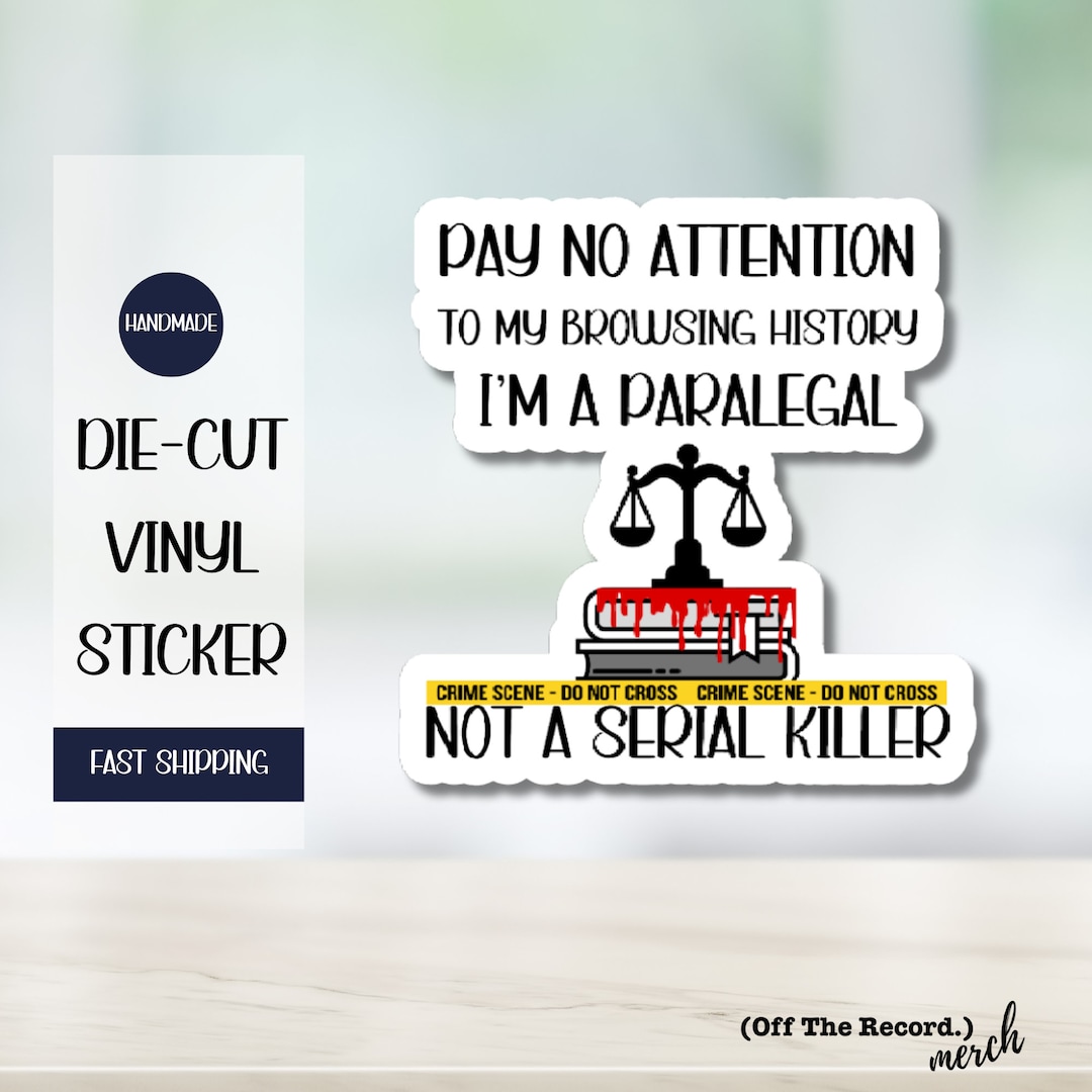 Funny Paralegal Sticker for Legal Assistant Gift for Paralegal School ...
